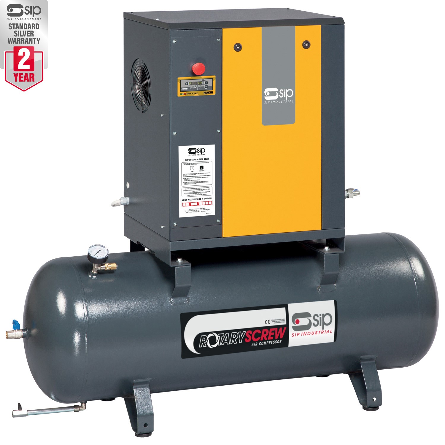 SIP RS4.0-10-200BD Rotary Screw Compressor - SIP Industrial Products ...