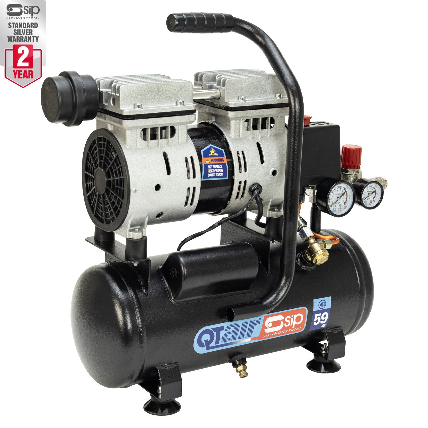 SIP QT 6ltr Low Noise Direct Drive Compressor - SIP Industrial Products ...