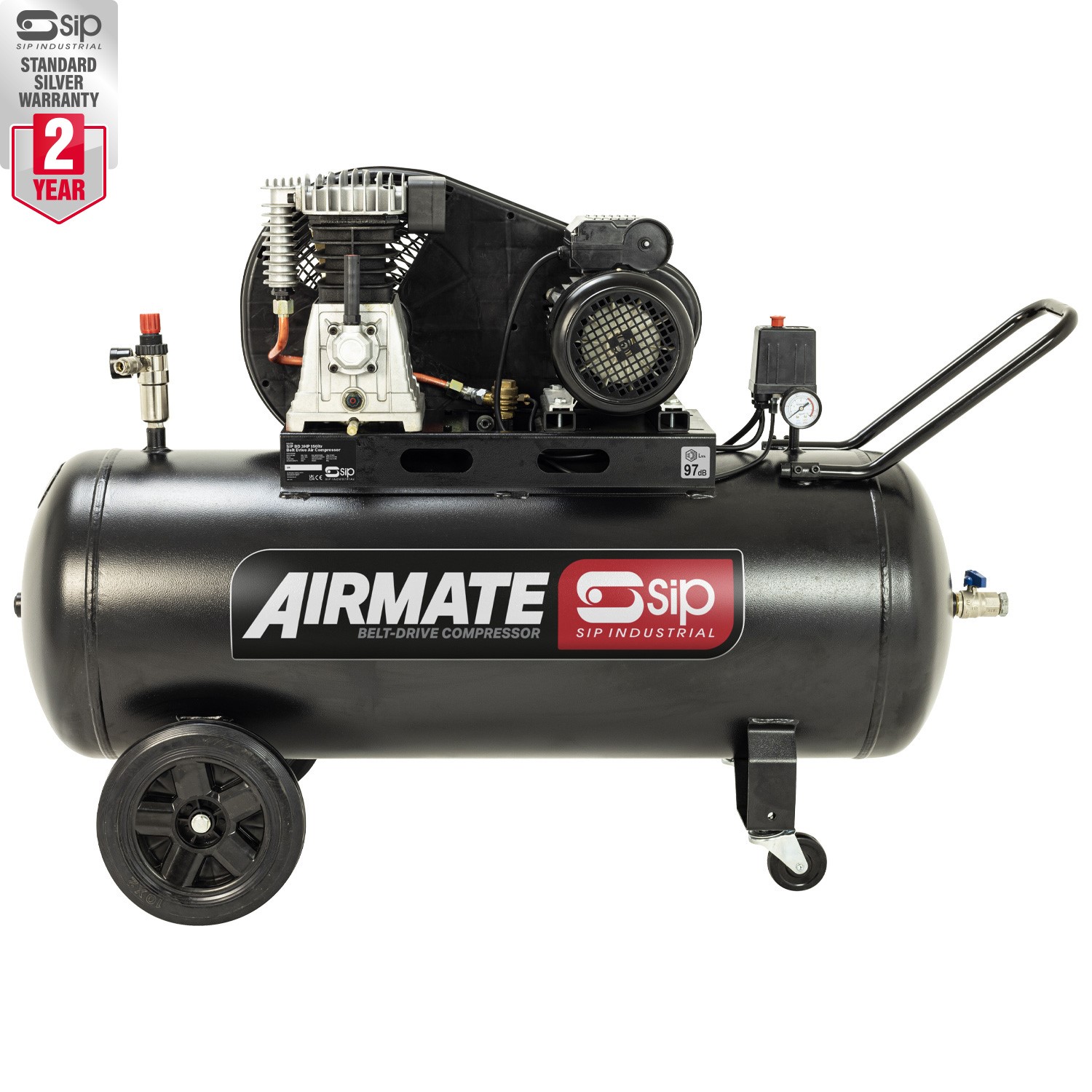 SIP BD 3HP 150ltr Belt Drive Compressor - SIP Industrial Products ...