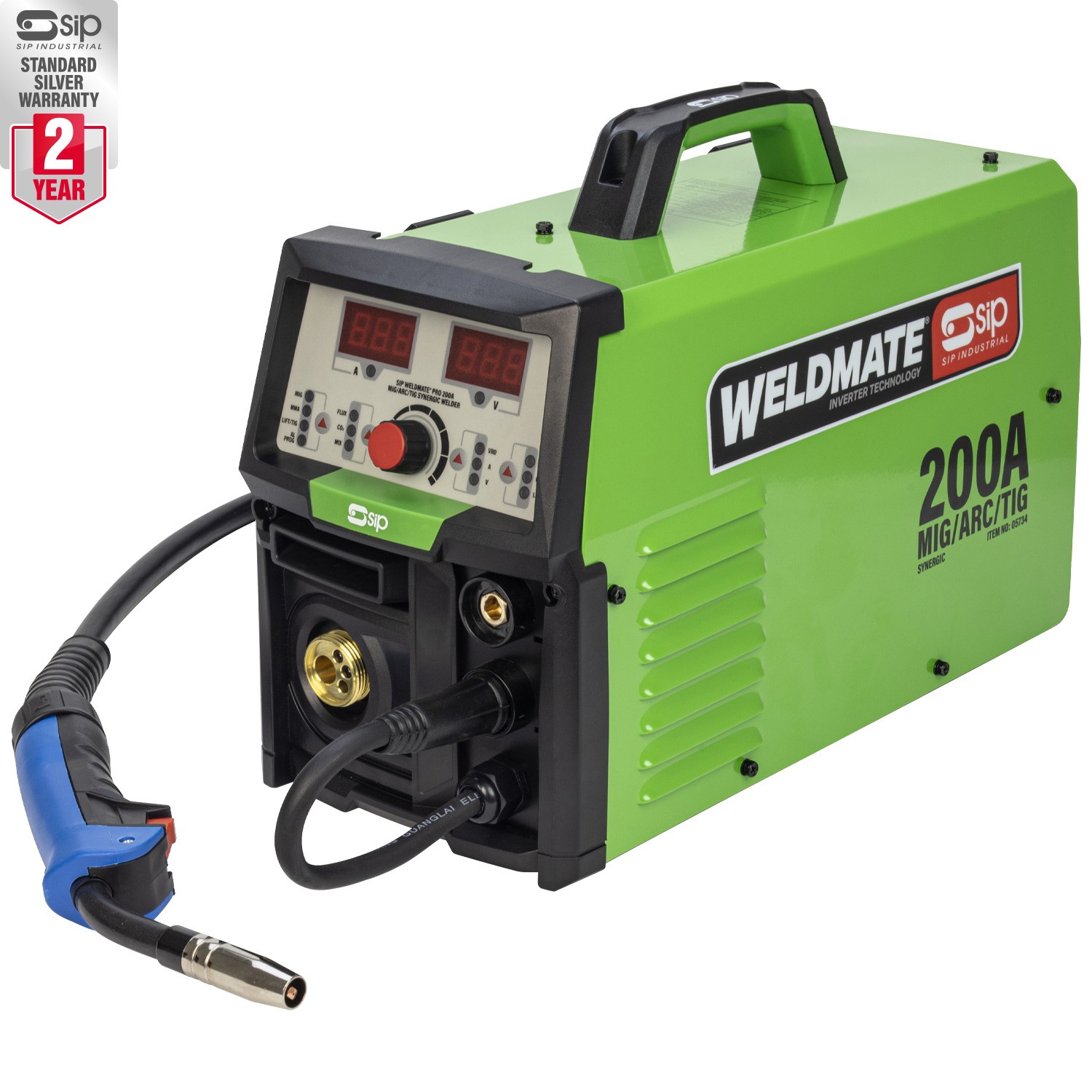 SIP WELDMATE PRO 200A MIG/ARC/TIG Welder - SIP Industrial Products ...