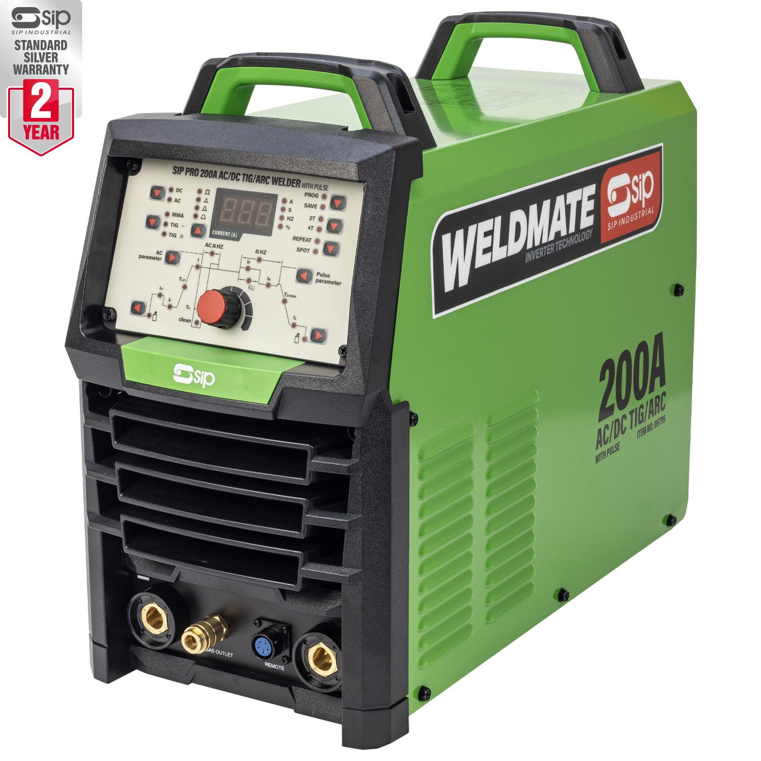 SIP PRO 200A AC/DC TIG/ARC Welder with Pulse - SIP Industrial Products ...